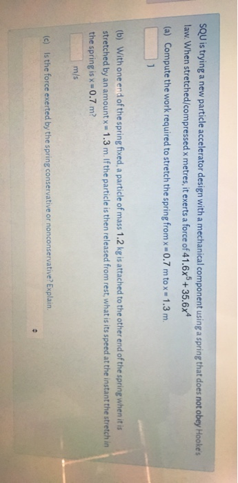 Solved SQU is trying a new particle accelerator design with | Chegg.com