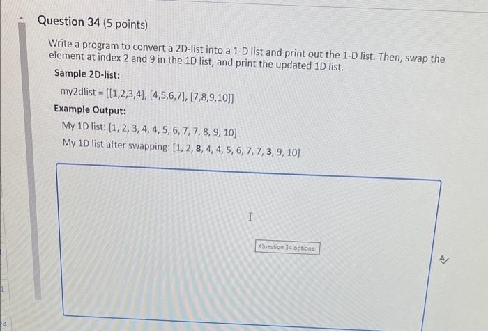 Solved Question 34 (5 points) Write a program to convert a | Chegg.com