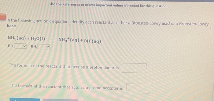 Solved In the following net ionic equation, identify each | Chegg.com