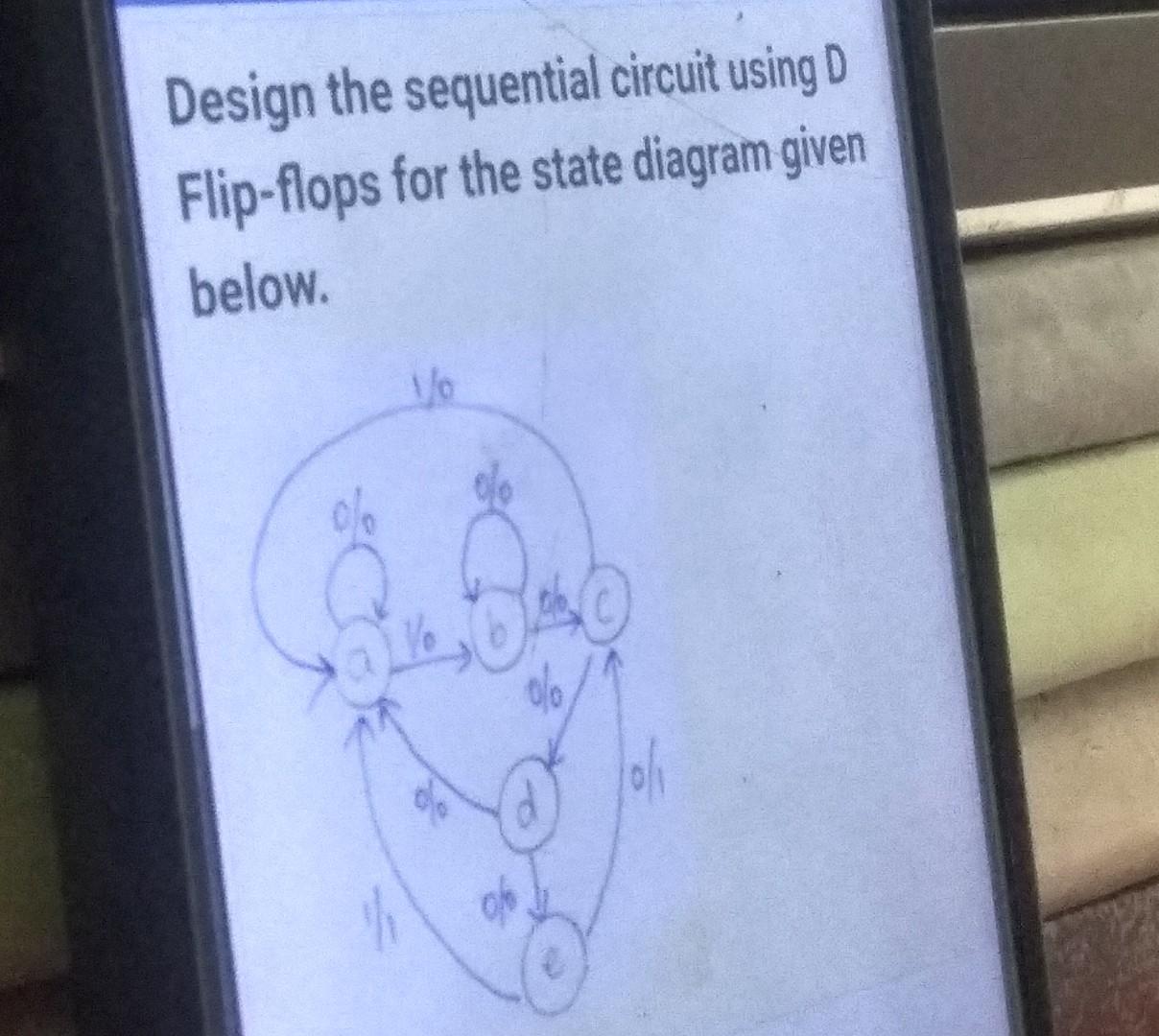 Solved Design The Sequential Circuit Using D Flip Flops For