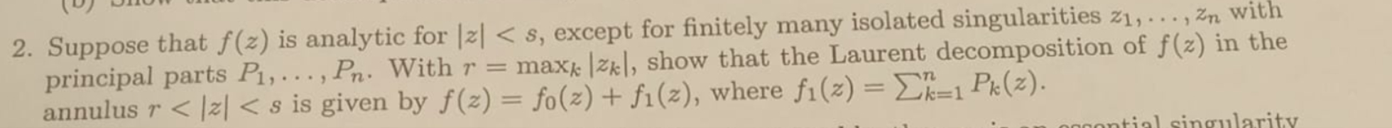 Solved Suppose that f(z) is ﻿analytic for | Chegg.com