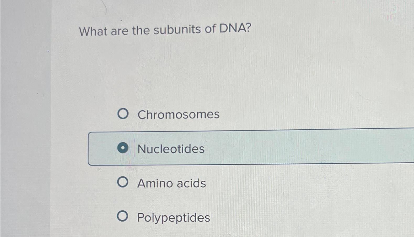 Solved What are the subunits of | Chegg.com