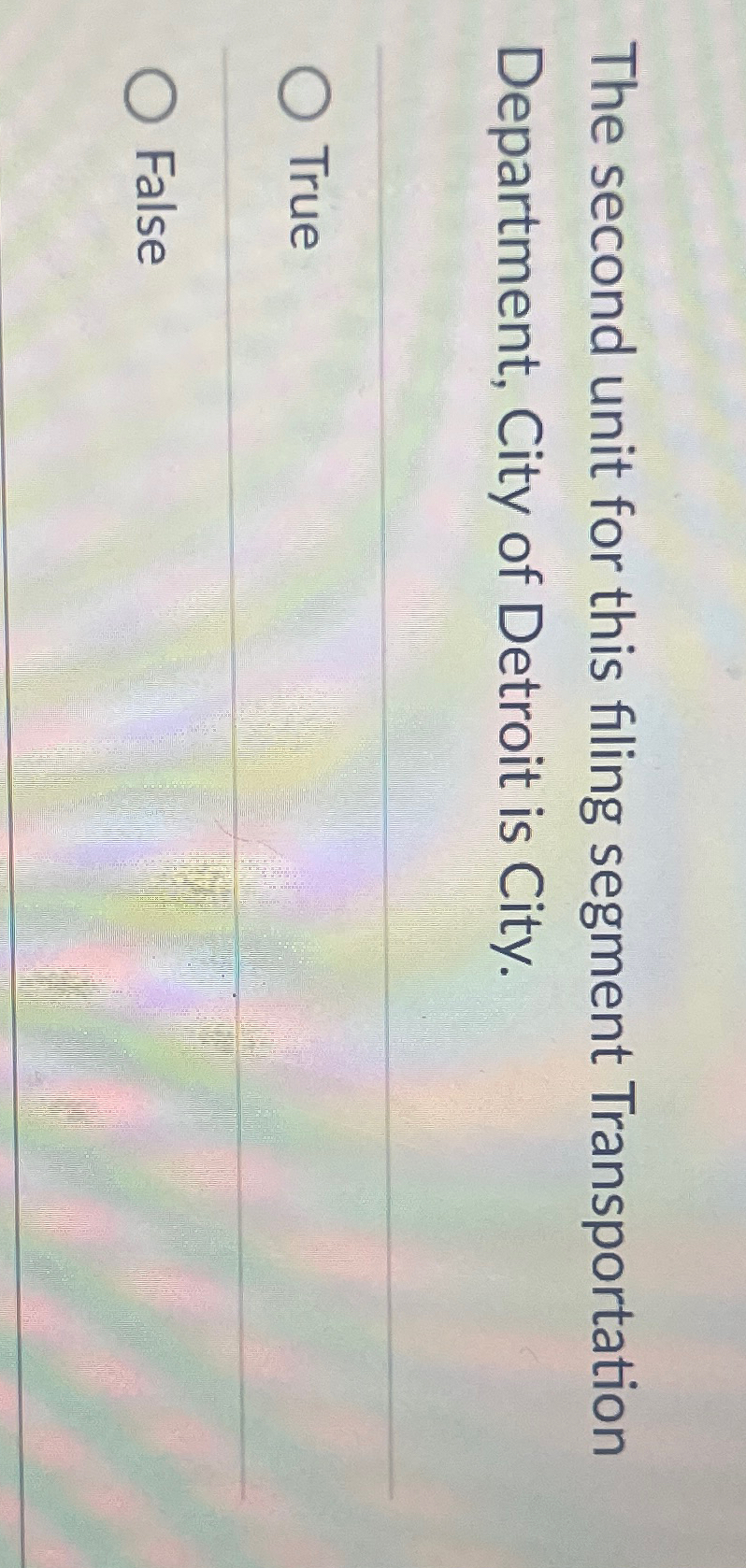 Solved The second unit for this filing segment | Chegg.com