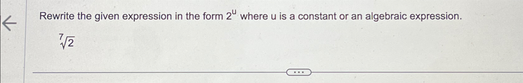 Solved Rewrite the given expression in the form 2u ﻿where u | Chegg.com