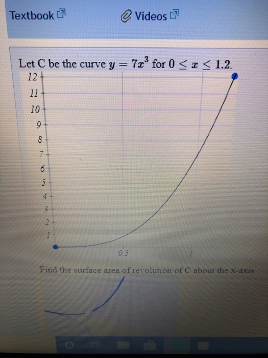 Solved Textbook Videos Let C be the curve y = 7c for 0