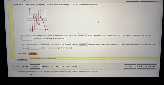 Solved function f graphed below is defined br a polvnomial | Chegg.com