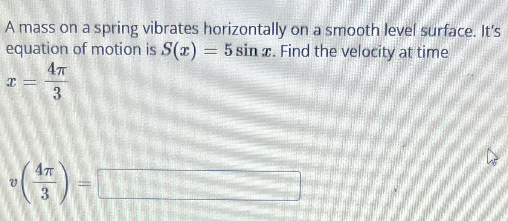 Solved A mass on a spring vibrates horizontally on a smooth | Chegg.com