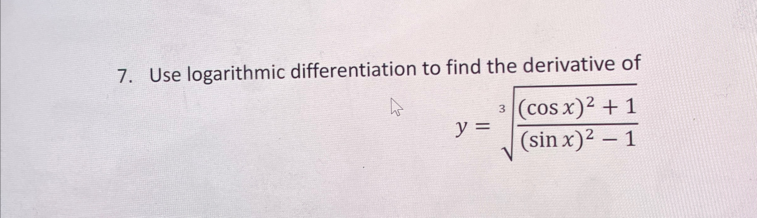 Solved Use logarithmic differentiation to find the | Chegg.com