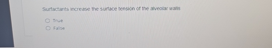 Solved Surfactants increase the surface tension of the | Chegg.com
