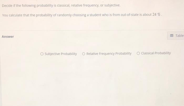 Solved Decide if the following probability is classical, | Chegg.com