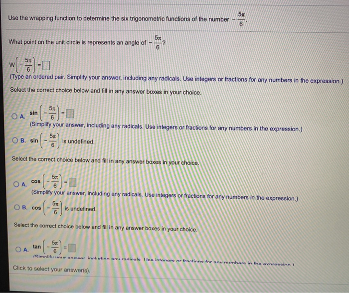 Solved Use the wrapping function to determine the six | Chegg.com
