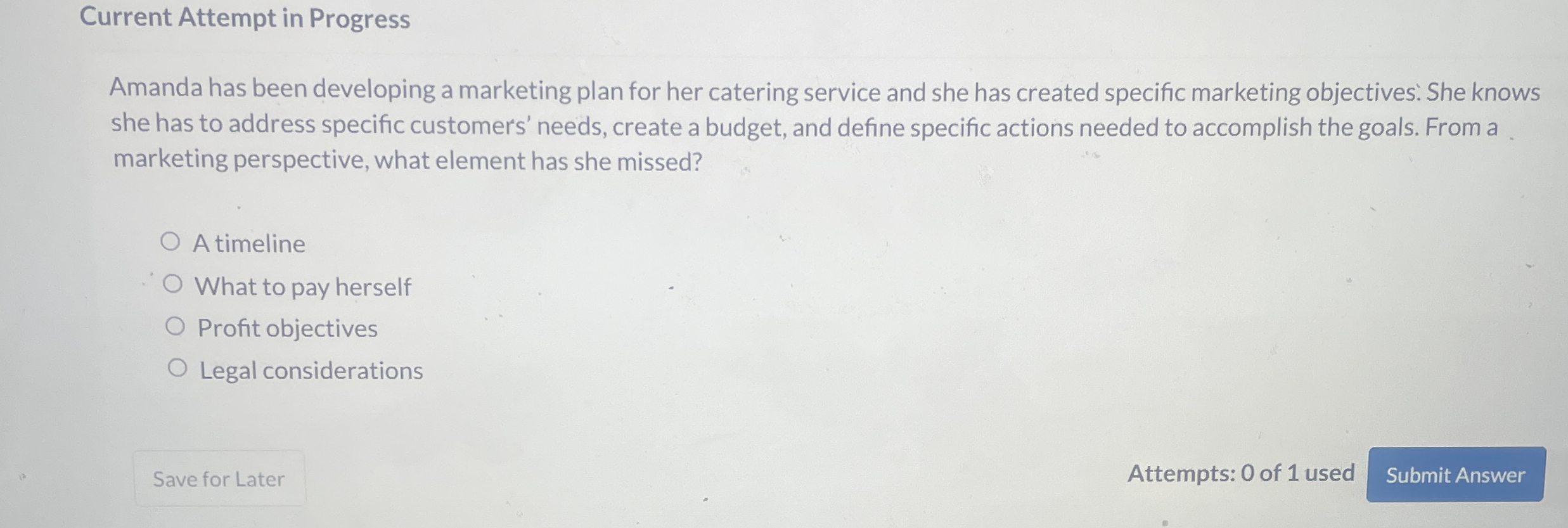 Solved Current Attempt in ProgressAmanda has been developing | Chegg.com