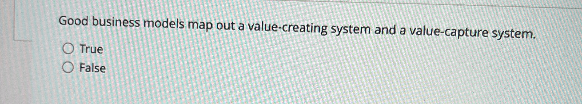 Solved Good business models map out a value-creating system | Chegg.com