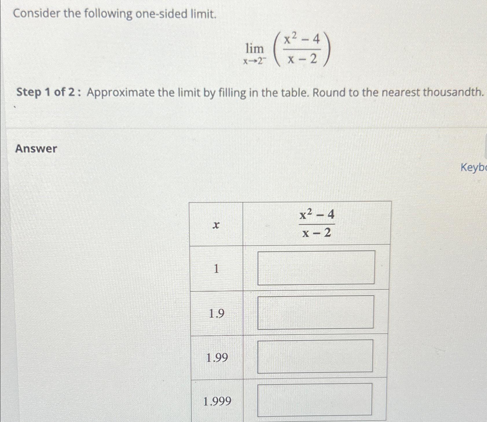 Solved Consider the following one-sided | Chegg.com