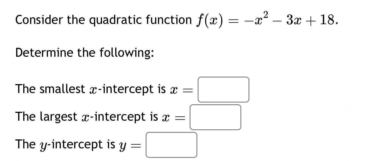 Solved Consider the quadratic function | Chegg.com