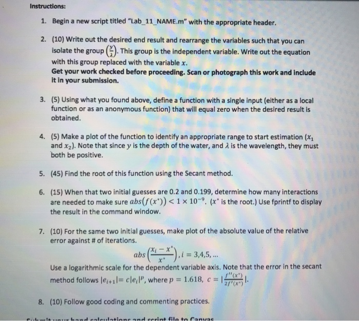 Solved Root Finding Objectives 1 Apply Root Finding 6795