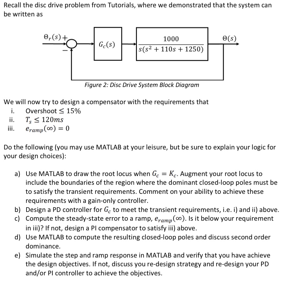Solved Recall the disc drive problem from Tutorials, where | Chegg.com