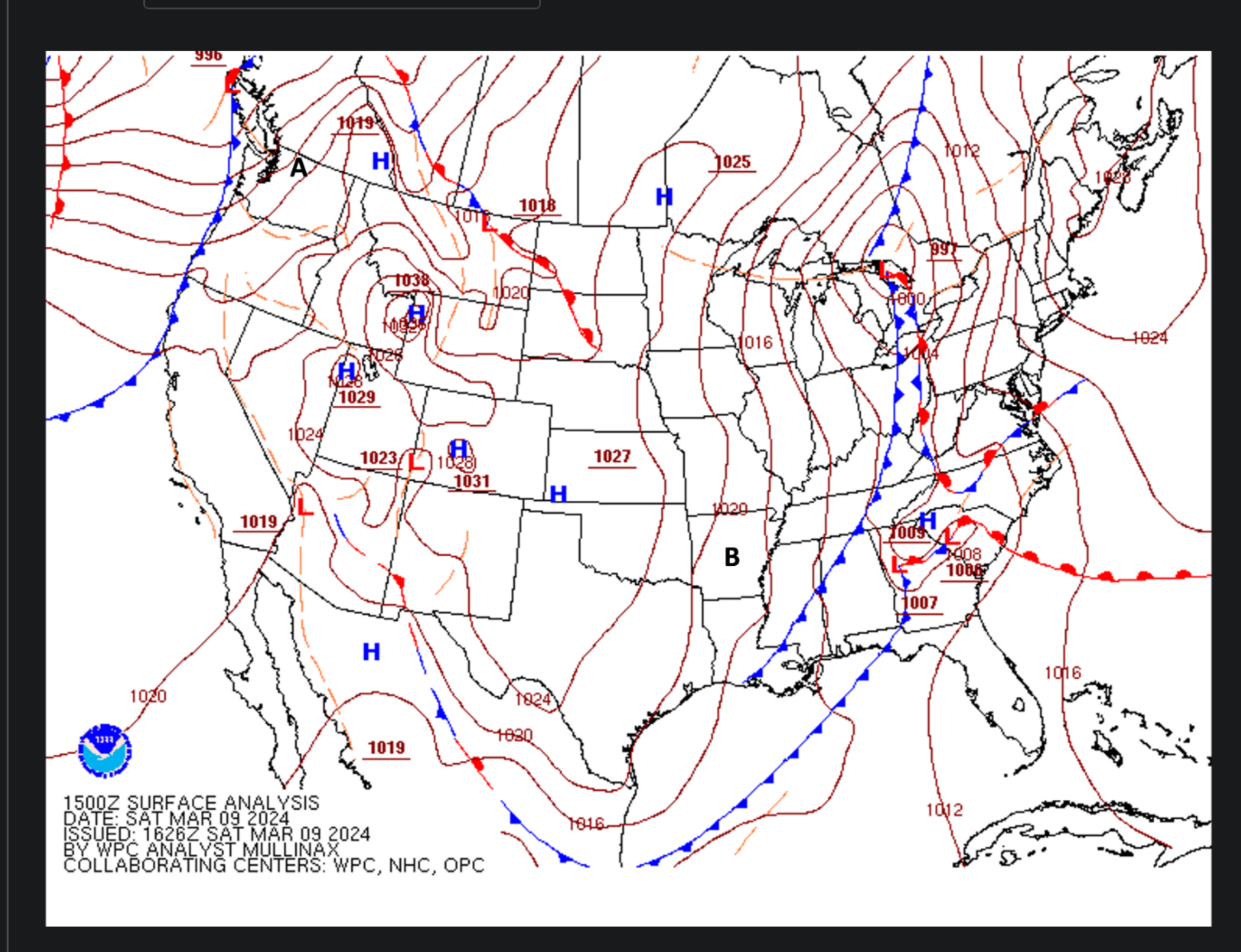 Solved The red L's represent low pressure centers and the | Chegg.com