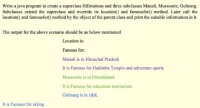 Solved Write a java program to create a superclass | Chegg.com