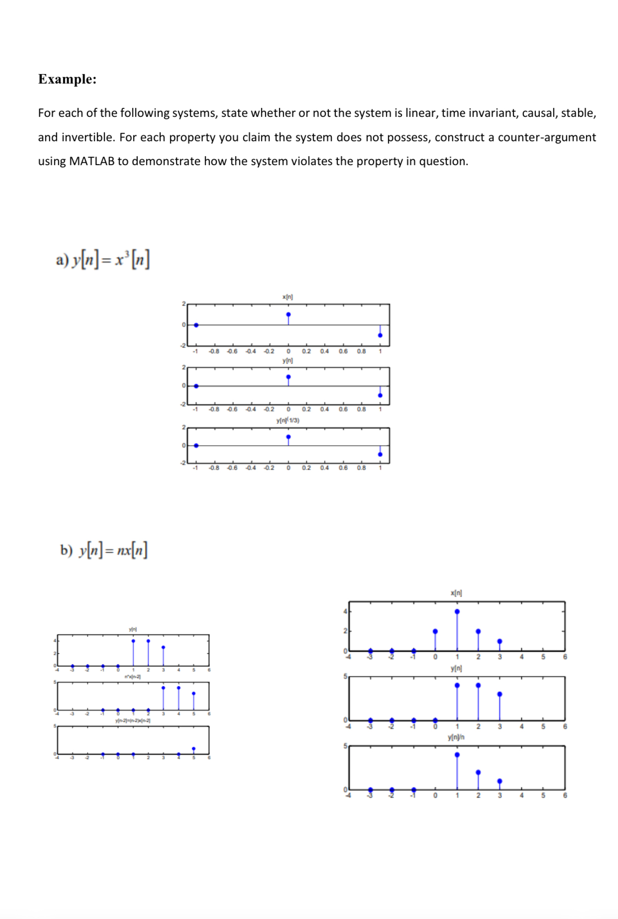 Solved Example:For each of the following systems, state | Chegg.com