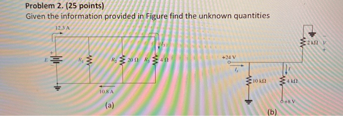 Solved Problem 2. (25 points) Given the information provided | Chegg.com