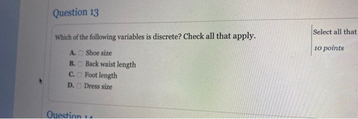 Solved Question 13 Select all that Which of the following | Chegg.com