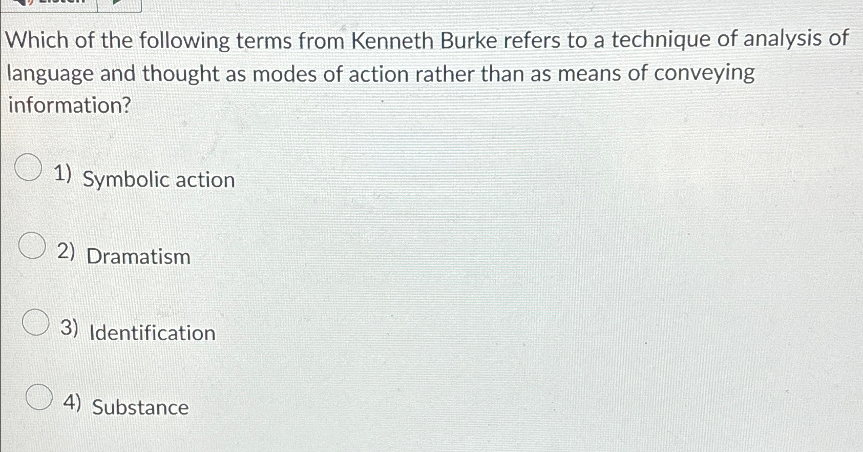 Solved Which of the following terms from Kenneth Burke | Chegg.com