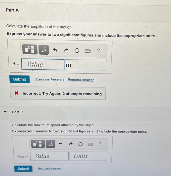 Solved An object with mass 3.0 kg is executing simple | Chegg.com