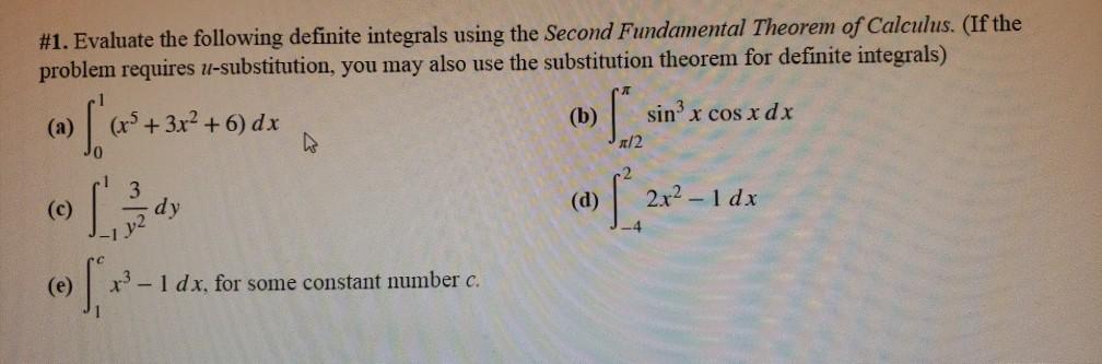 Solved Using the Second Fundamental Theorem of Calculus or | Chegg.com