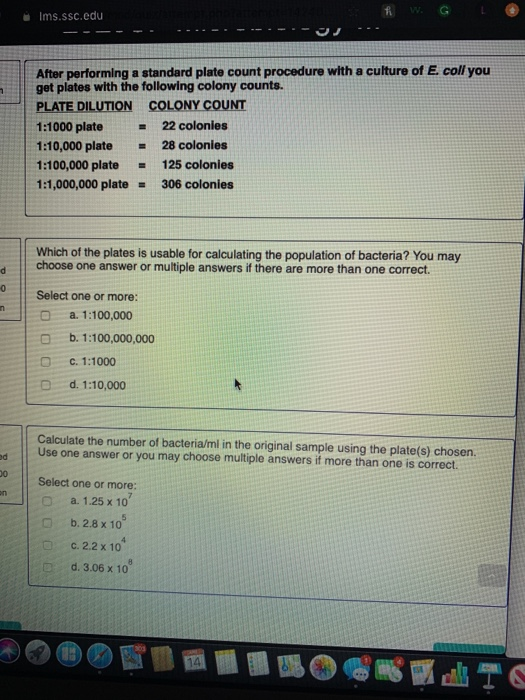 Solved Ims.ssc.edu --.-.- --- After performing a standard | Chegg.com