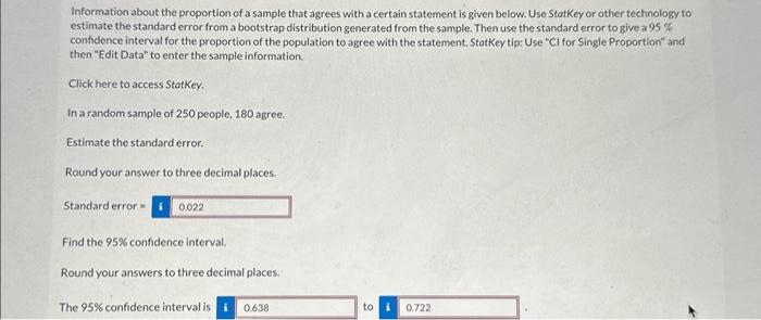 Solved Information about the proportion of a sample that | Chegg.com