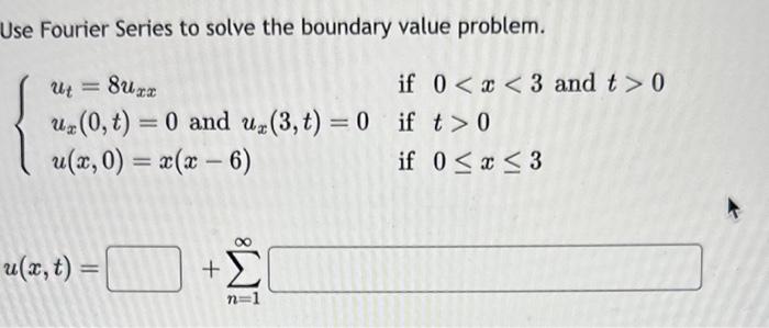Solved Use Fourier Series to solve the boundary value | Chegg.com
