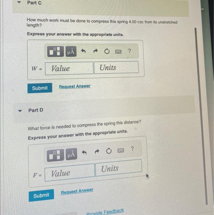 Solved What is the force constant of this spring? Express | Chegg.com