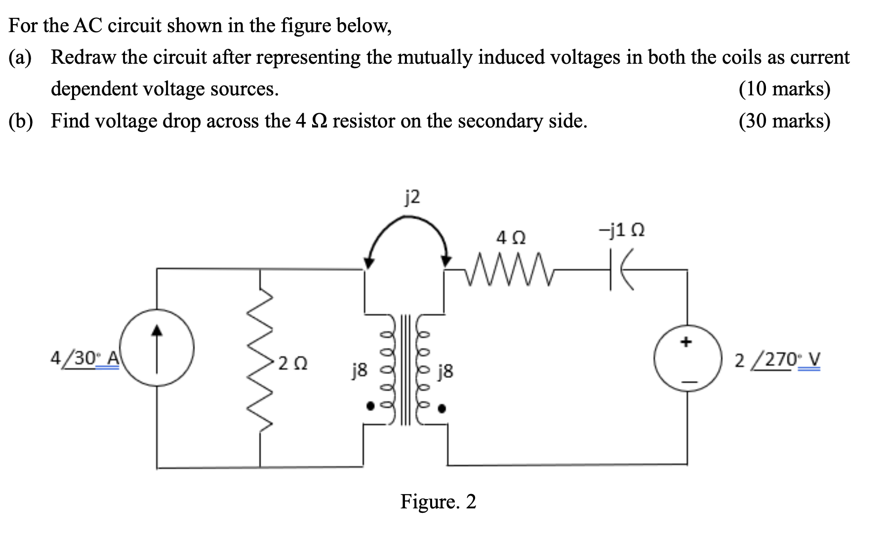 Solved For the AC circuit shown in the figure below, (a) | Chegg.com