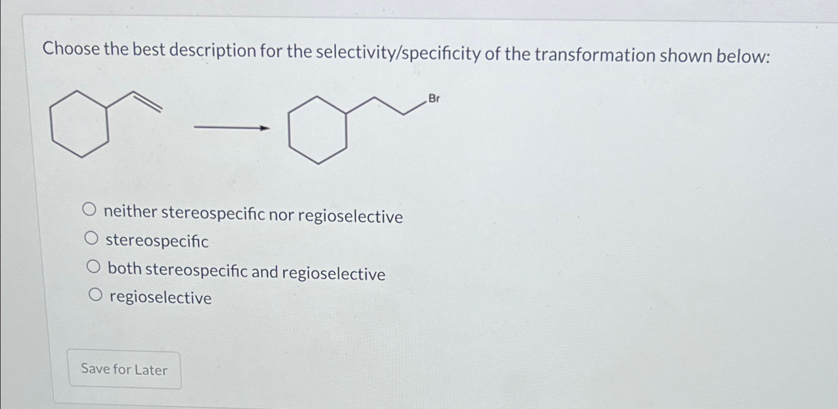 Solved Choose the best description for the | Chegg.com