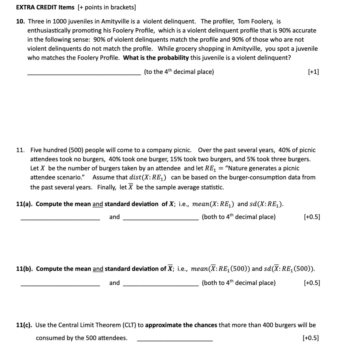 Solved EXTRA CREDIT Items [+ ﻿points in ﻿brackets]Three | Chegg.com