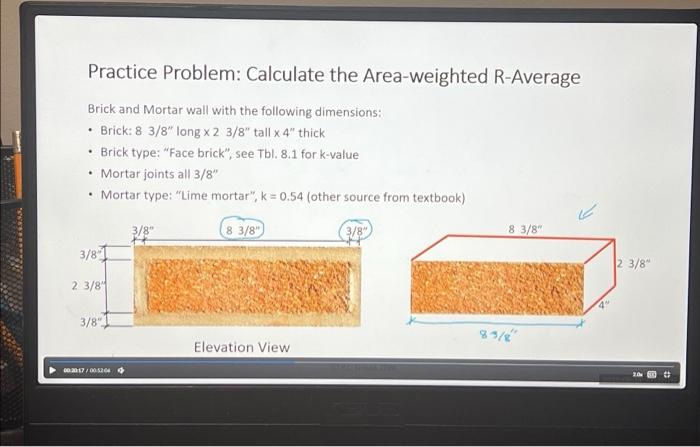 Solved k value for face brick is 1.32 W/m.ki would like to | Chegg.com