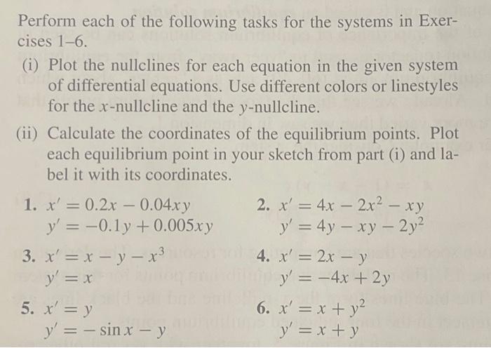 Solved Perform each of the following tasks for the systems | Chegg.com