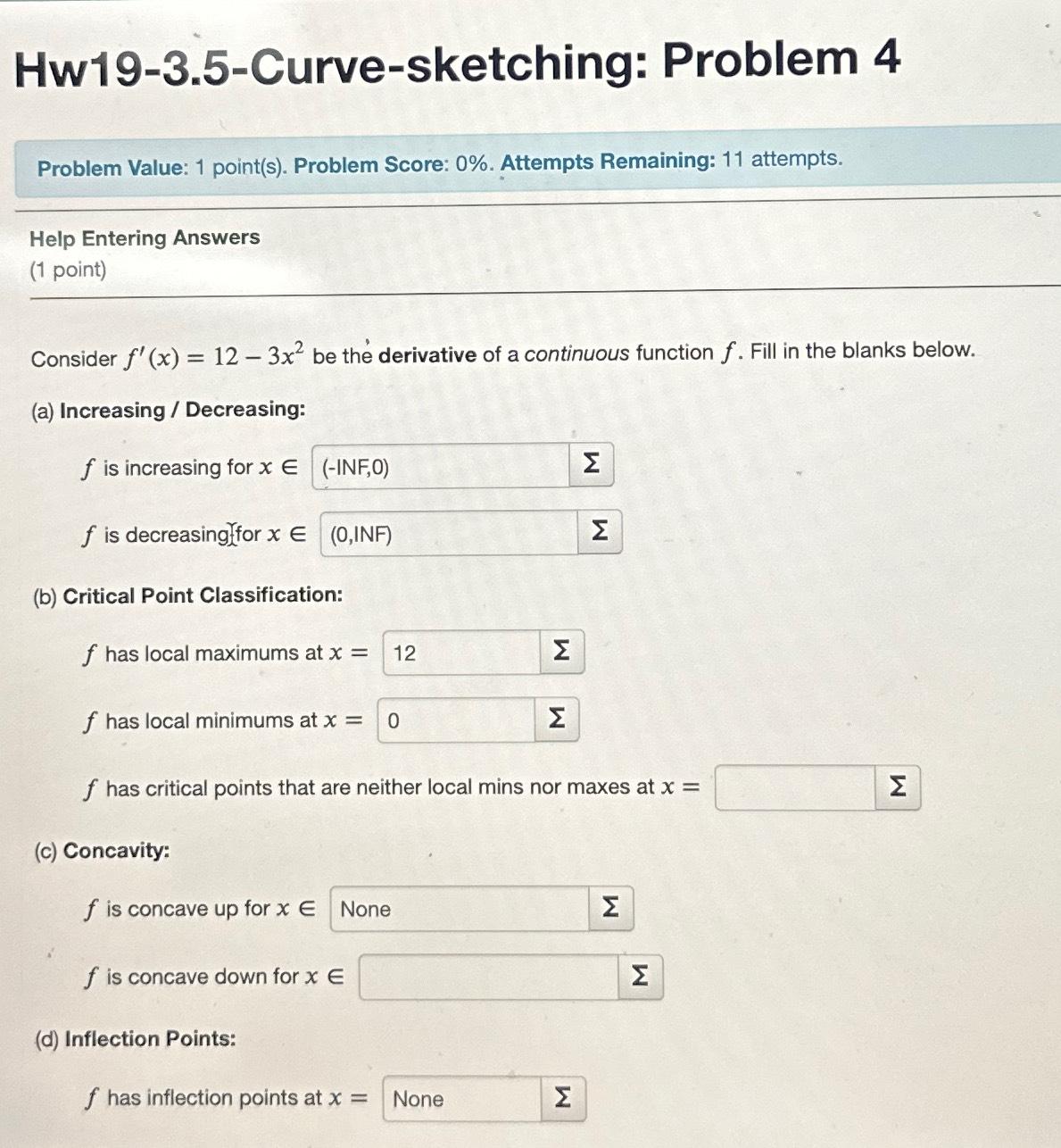 Solved Hw19-3.5-Curve-sketching: Problem 4Problem Value: 1 | Chegg.com Solved Hw19-3.5-Curve-sketching: Problem 4Problem Value: 1 | Chegg.com