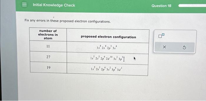 Solved = Initial Knowledge Check Fix any errors in these | Chegg.com