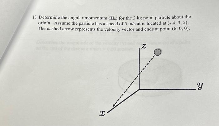 Solved 1) Determine the angular momentum (Ho) for the 2 kg | Chegg.com