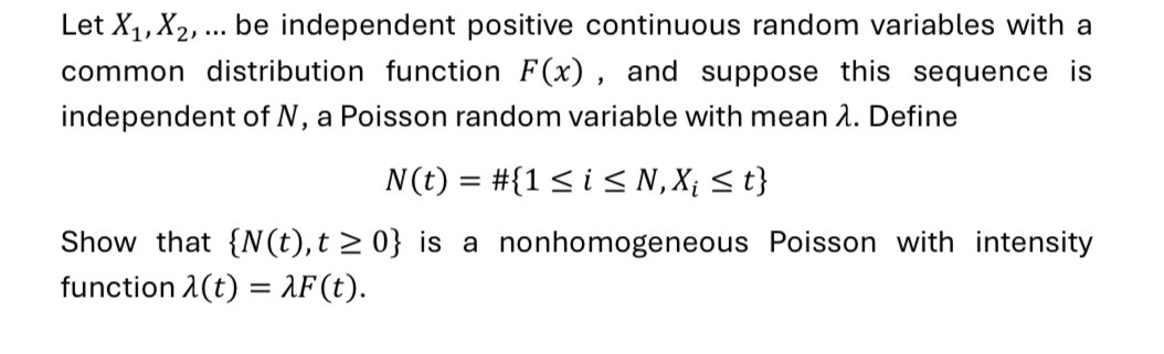 Solved Let x1,x2,dots be independent positive continuous | Chegg.com
