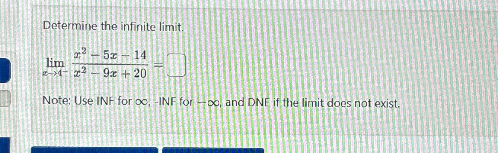 Solved Determine the infinite | Chegg.com