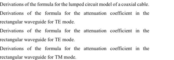 Solved Derivations of the formula for the lumped circuit | Chegg.com