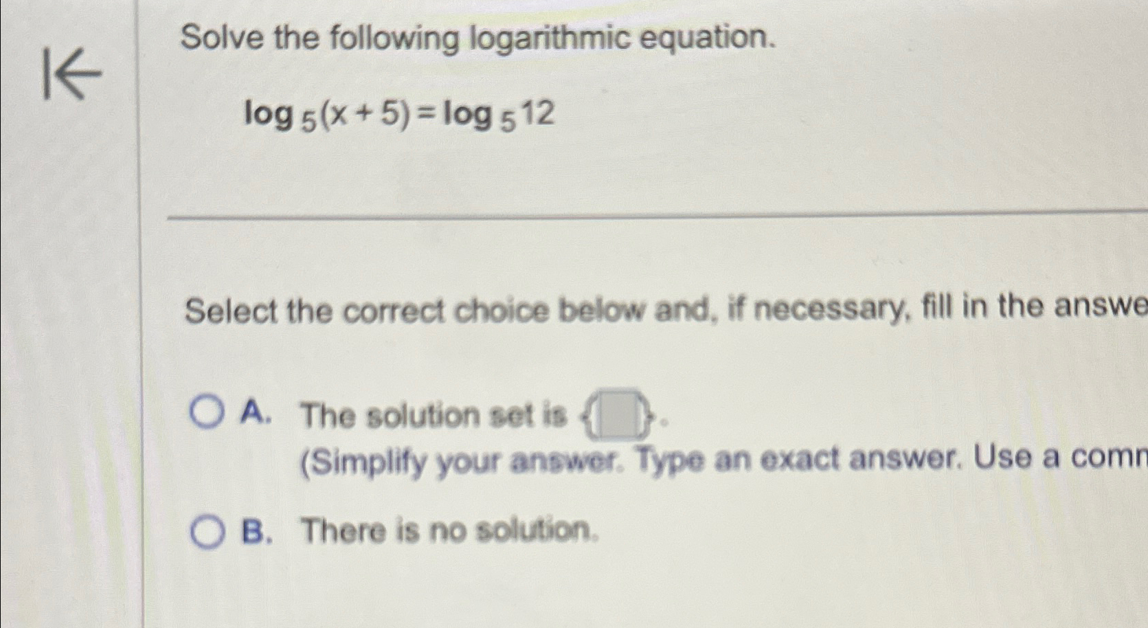 Solved Solve the following logarithmic | Chegg.com