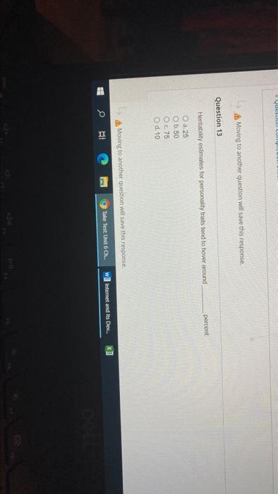 Solved Which Big Five trait are we more likely to inherit | Chegg.com