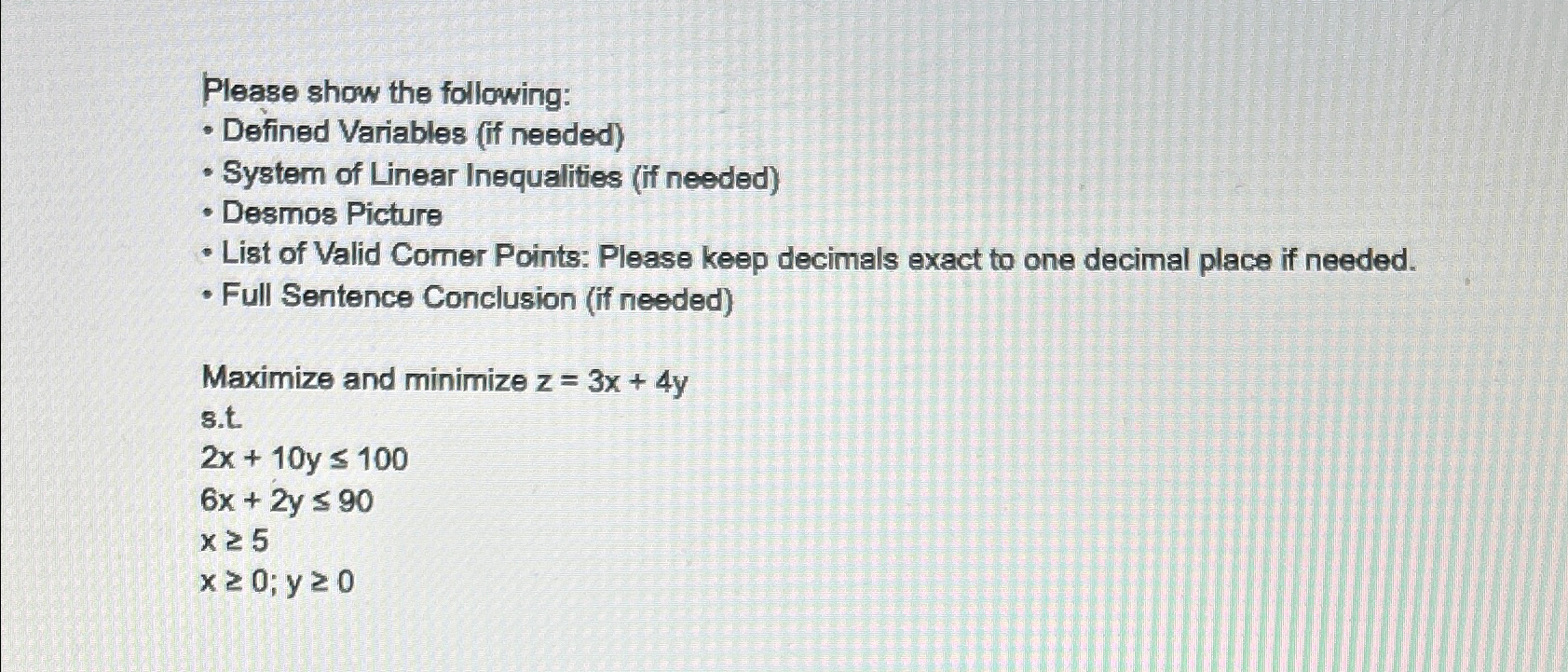 Please show the following:Defined Variables (if | Chegg.com