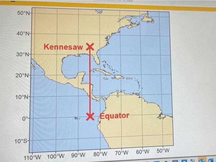 Solved Latitudinal Distance between KSU - Main Campus and | Chegg.com