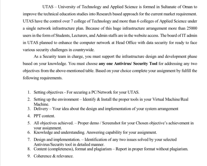 Solved UTAS - University of Technology and Applied Science | Chegg.com
