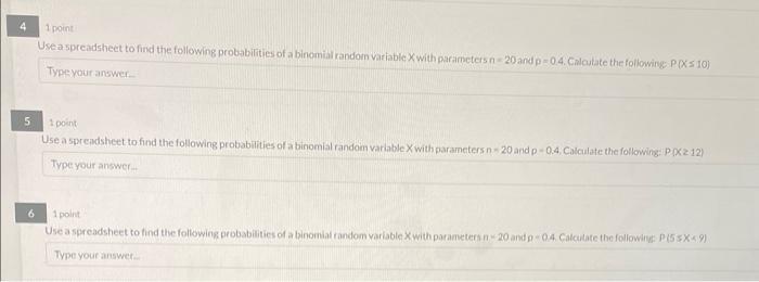 Solved 4 point Useaspreadsheet to find the following | Chegg.com